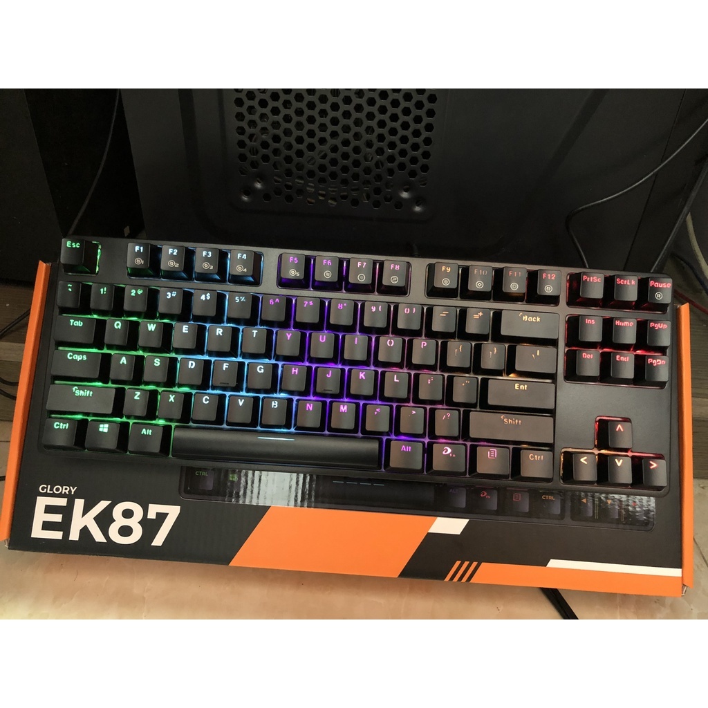 Bàn phím cơ DareU EK87 v2 Black/ DareU EK87 Black/ Multi LED/ Rainbow ...