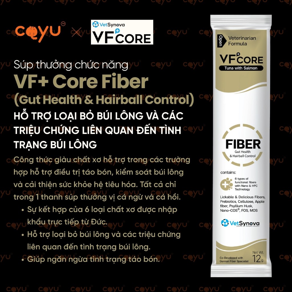 Combo - Súp Thưởng Chức Năng Vetsynova VF+ Core - FIBER - Hỗ trợ loại ...