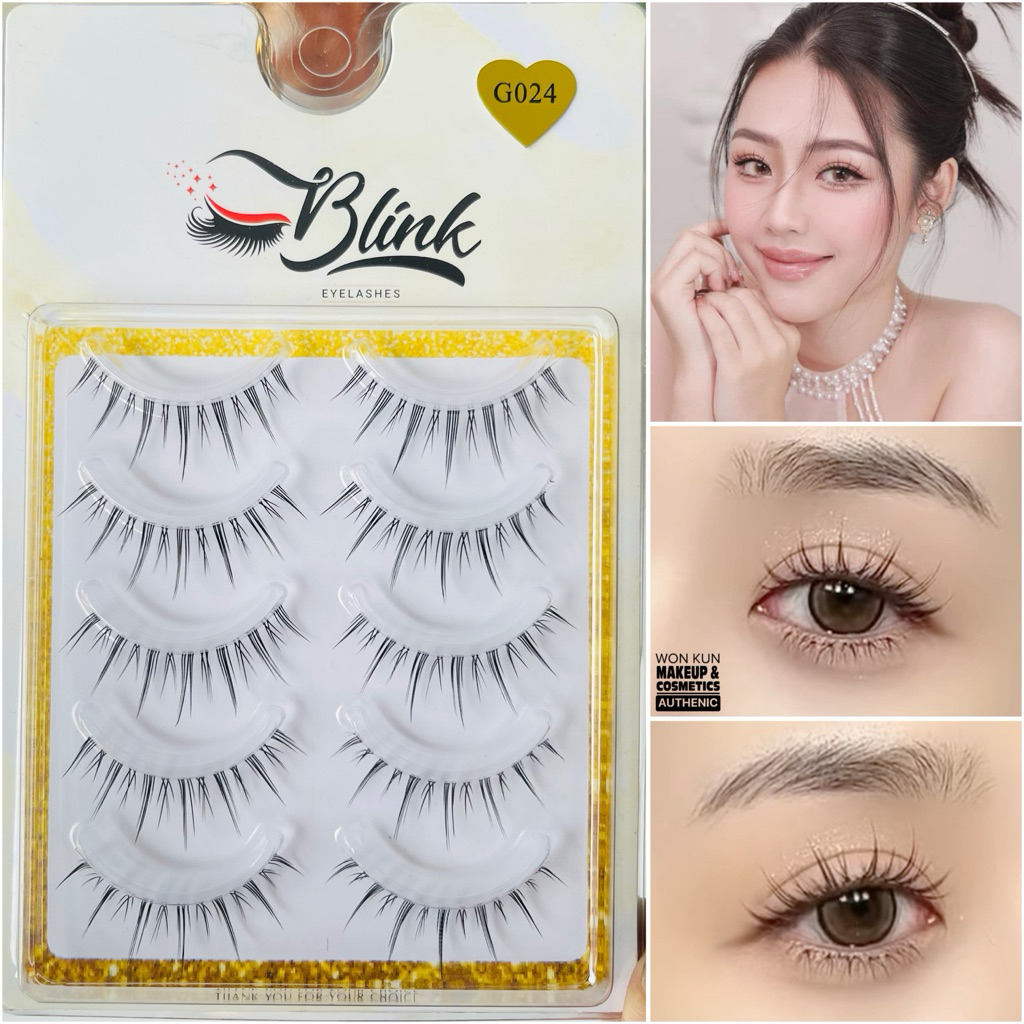 Lông mi giả, Mi gân trong [ G024 BLINK ] 5 cặp kiểu dáng G024 BLINK ...