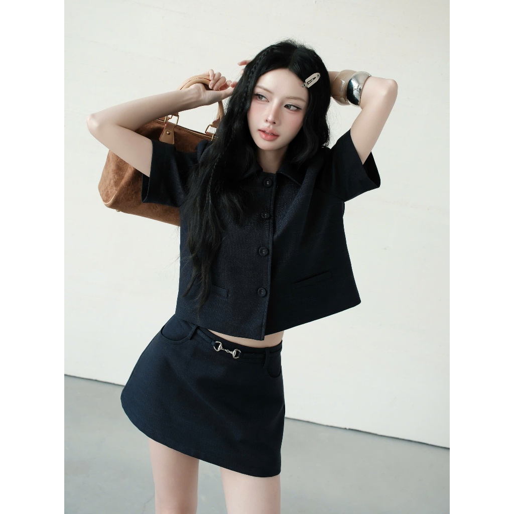 KIDO - Set áo sơ mi tay ngắn + Chân váy ngắn dáng A STELLA SET | Shopee ...