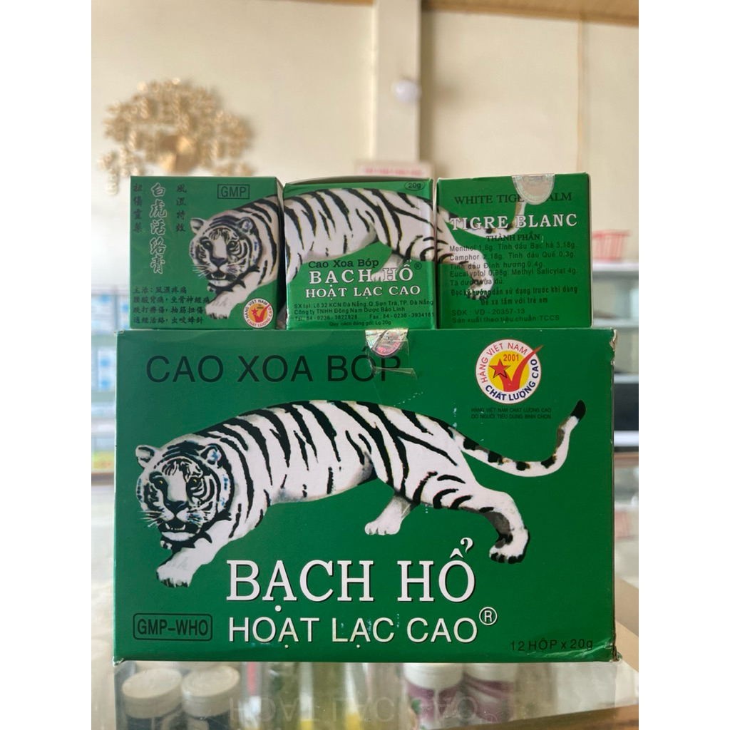 1 HỘP 12 LỌ 20G CAO XOA BÓP BẠCH HỔ HOẠT LẠC CAO | Shopee Việt Nam