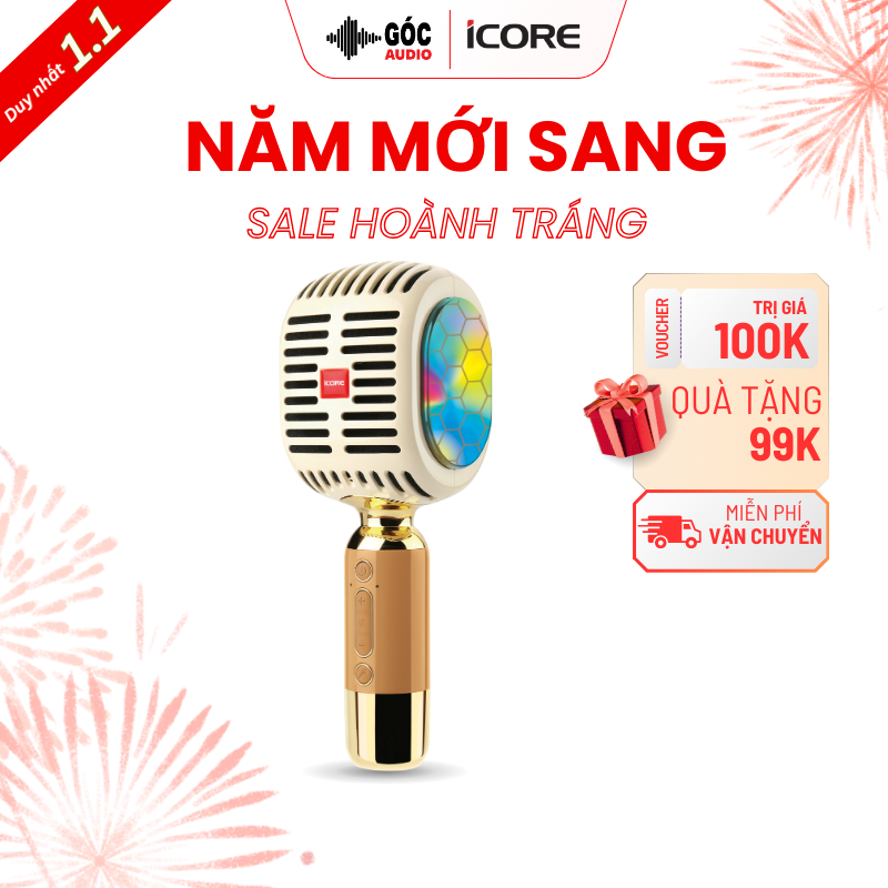 MICRO KARAOKE KÈM LOA ICORE YM99 – HÁT MỌI LÚC, VUI MỌI NƠI – BLUETOOTH ...