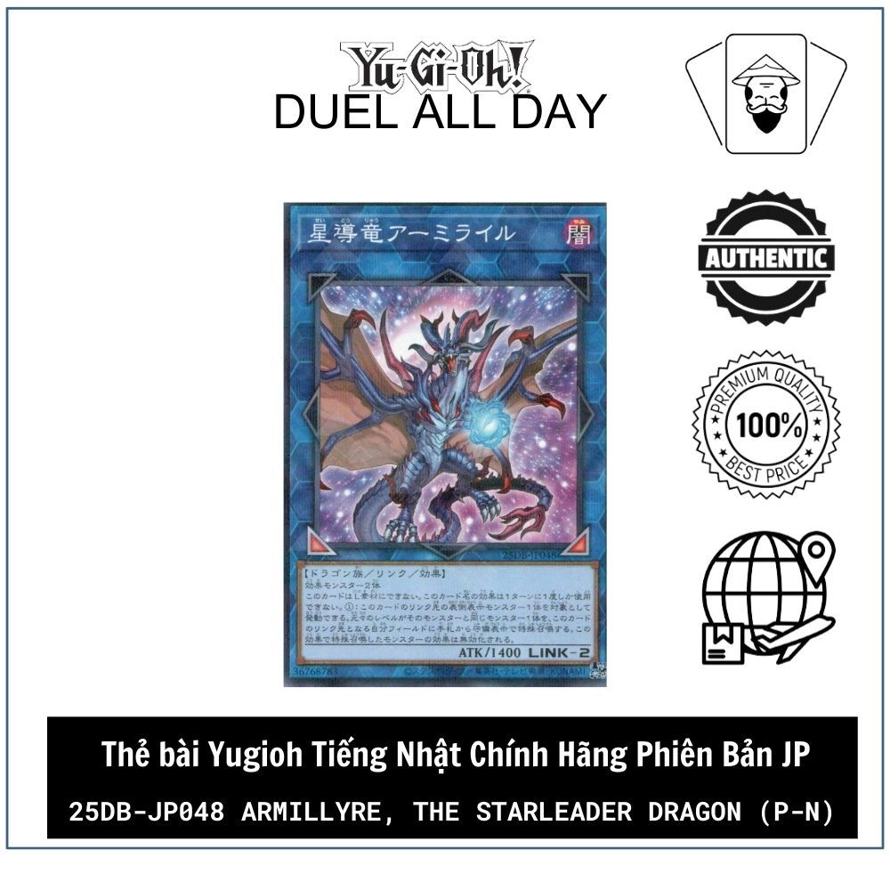 Thẻ bài Yugioh Tiếng Nhật Chính Hãng Phiên Bản JP: 25DB-JP048 Armillyre, the Starleader Dragon ...