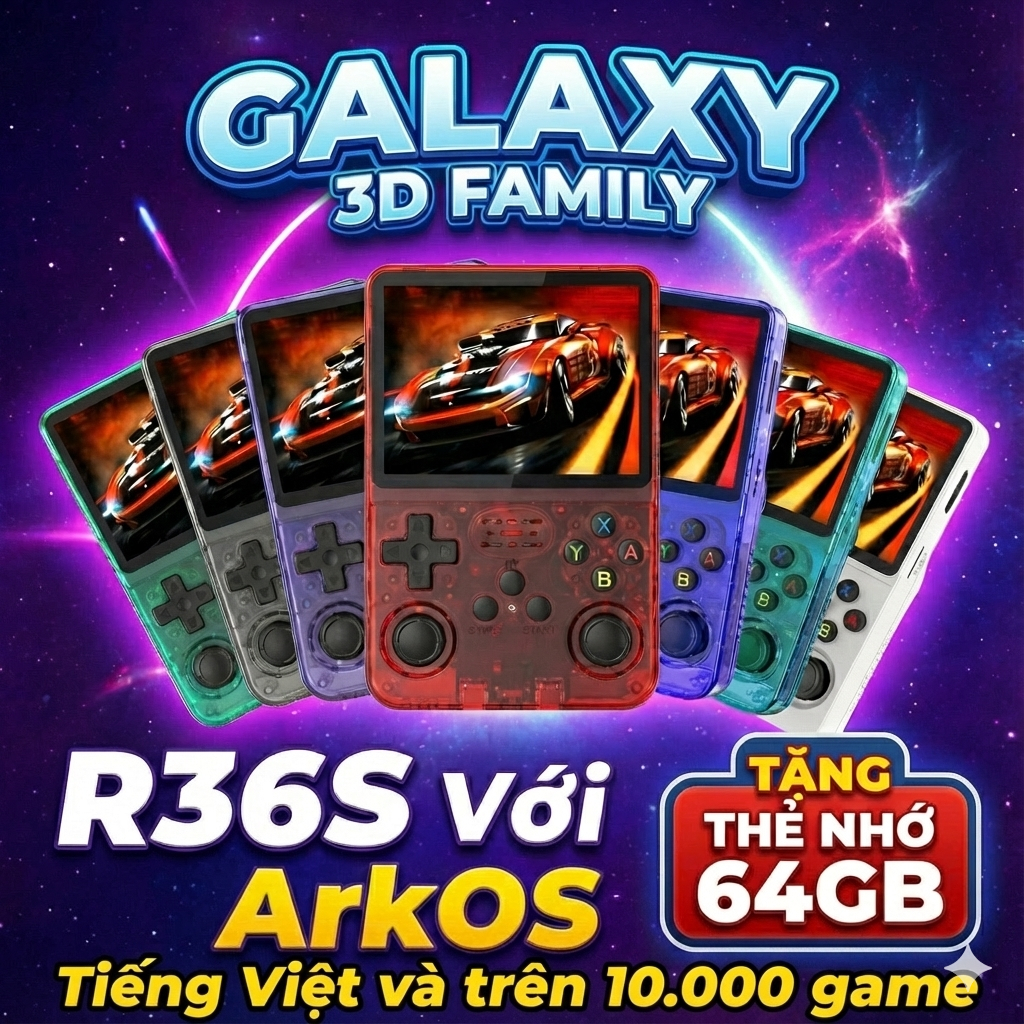 [ArkOS Việt hoá] Máy chơi game cầm tay R36s_Kèm thẻ nhớ 64Gb và ArkOS ...