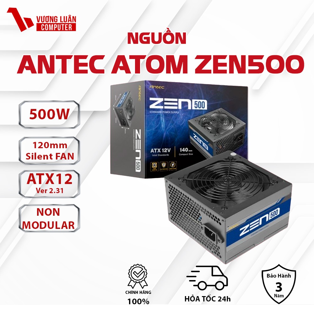 Nguồn máy tính Antec ATOM ZEN 500 Công suất thực - Chính Hãng | Shopee ...