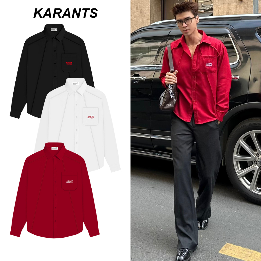 (BST Tết 2026) Karants Áo Sơ Mi Oversize Tay Dài Tết Horse Túi Hộp Chi ...