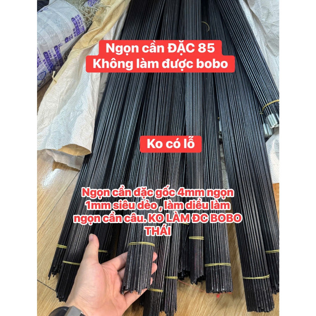Ngọn cần câu đặc 85CM siêu dẻo làm diều mini 1m6 làm ngọn cần câu, có ...