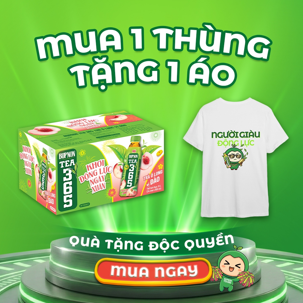 [COMBO NUÔI DƯỠNG ĐỘNG LỰC - MUA 1 THÙNG TẶNG 1 ÁO] Thùng Trà Bupnon ...