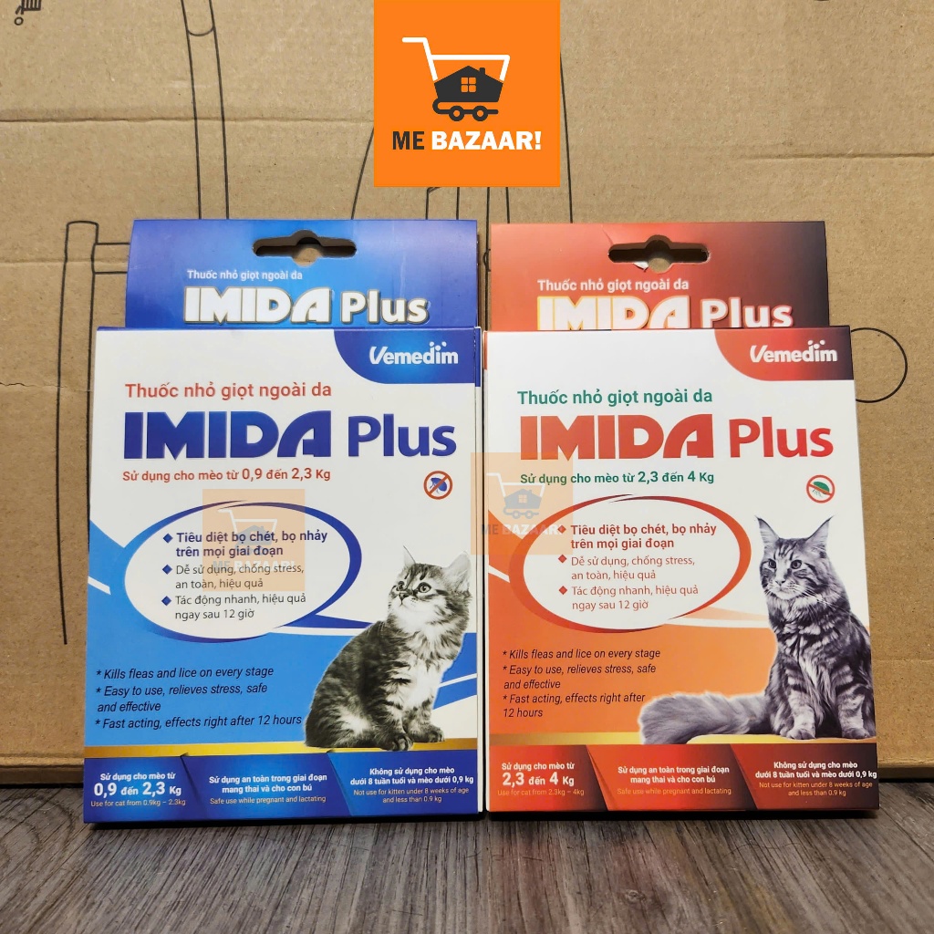 Nhỏ Gáy Imida Plus Vemedim - Loại Bỏ Ve Rận, Bọ Chét cho Mèo | Shopee ...