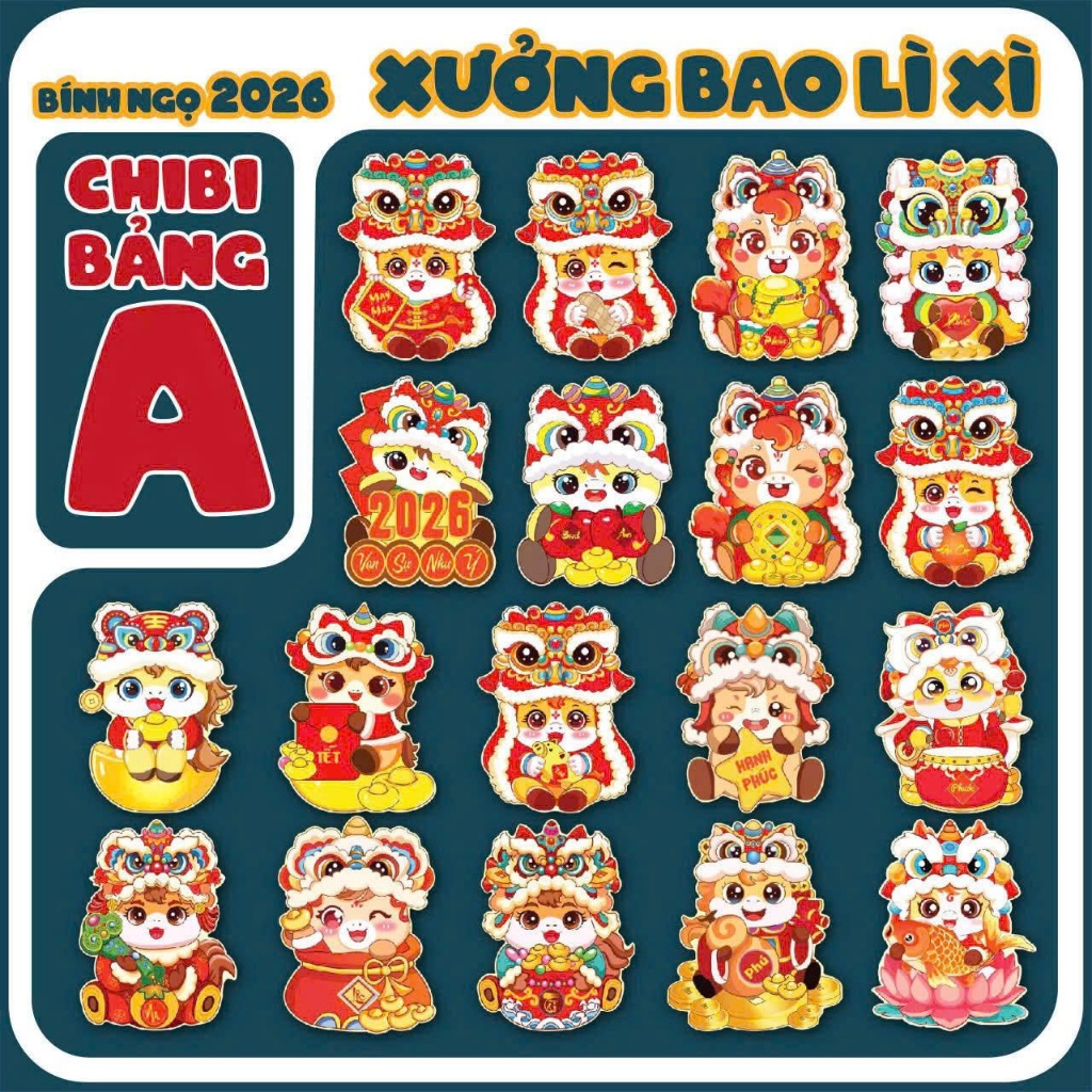 [Top Value]Sỉ 50 Bao Lì Xì Chibi 2026 Cute | Shopee Việt Nam