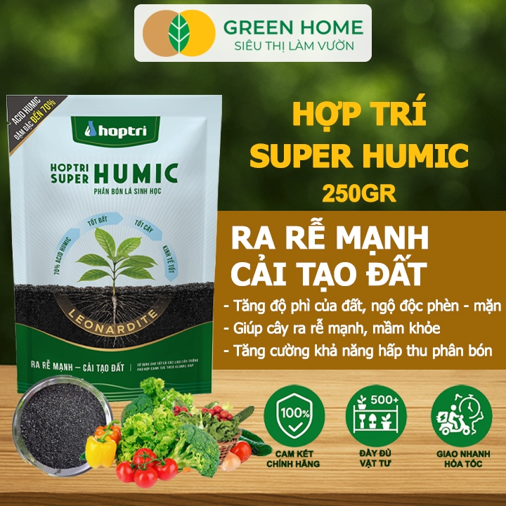Phân Bón Lá Hợp Trí Super Humic GreenHome, Gói 250gr, Rễ Mạnh, Cây Khỏe ...