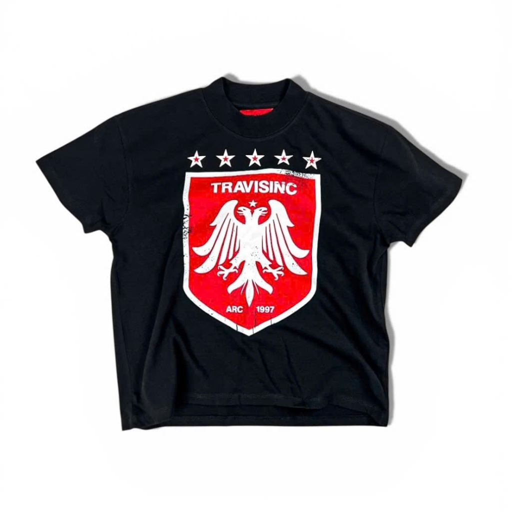 Travis Royal Badge Boxy T-Shirt / Black | Shopee Việt Nam