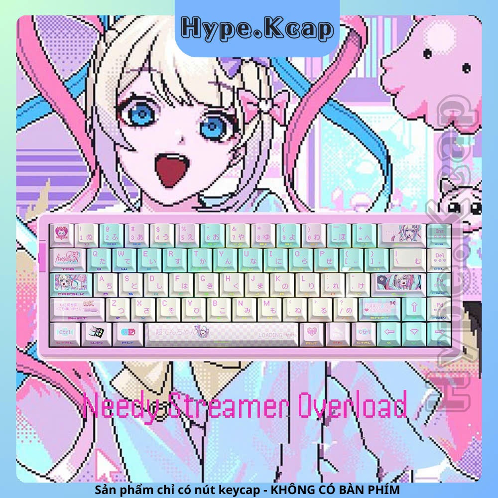 Keycap Needy Streamer Overload Game Xuyên Led Side Print Cherry Profile ...