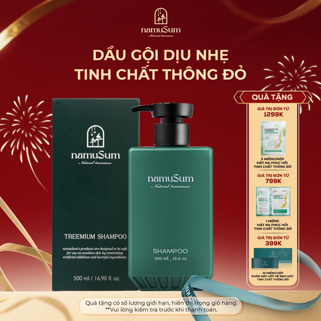 Dầu gội dịu nhẹ Tinh chất Thông Đỏ namuSum Treemium Shampoo 500ml ...