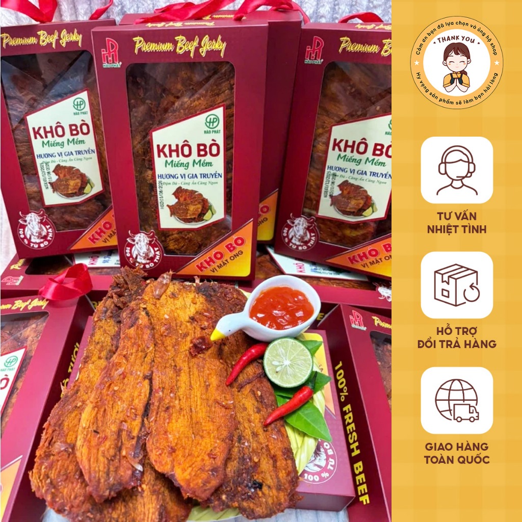Khô Bò Giòn Miếng Lớn 400g 500g – Bò Sấy Khô Giòn Thơm, Đậm Đà, Ăn Vặt ...