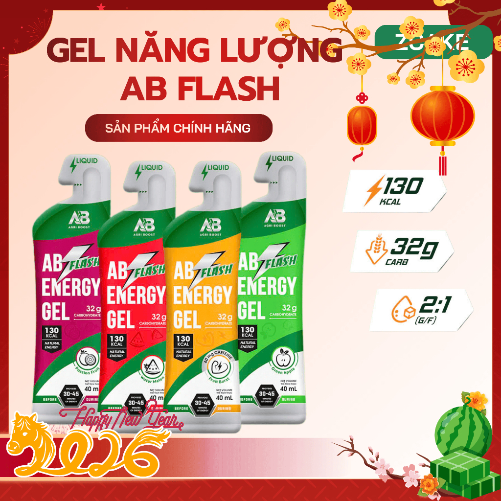 Gel Năng Lượng AB Gel Flash Dạng Lỏng 40g Dùng Cho Thể Thao, Chạy Bộ ...