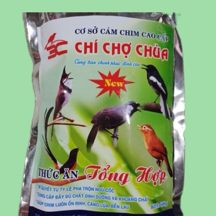 Cám chim tổng hợp 500g Chí Chợ Chùa dành cho tất cả các loại chim cảnh ...