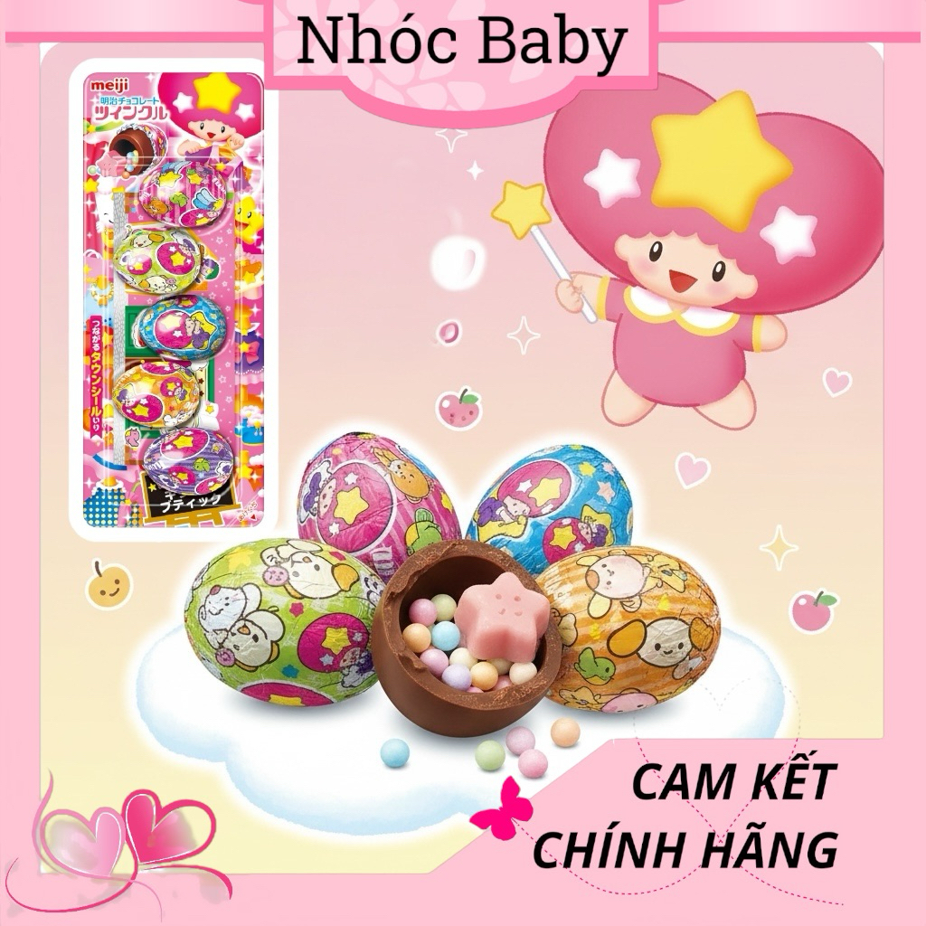 Kẹo Trứng Socola Meiji Twinkle Chocolate Egg 126g có Stickers (Nhật Bản ...