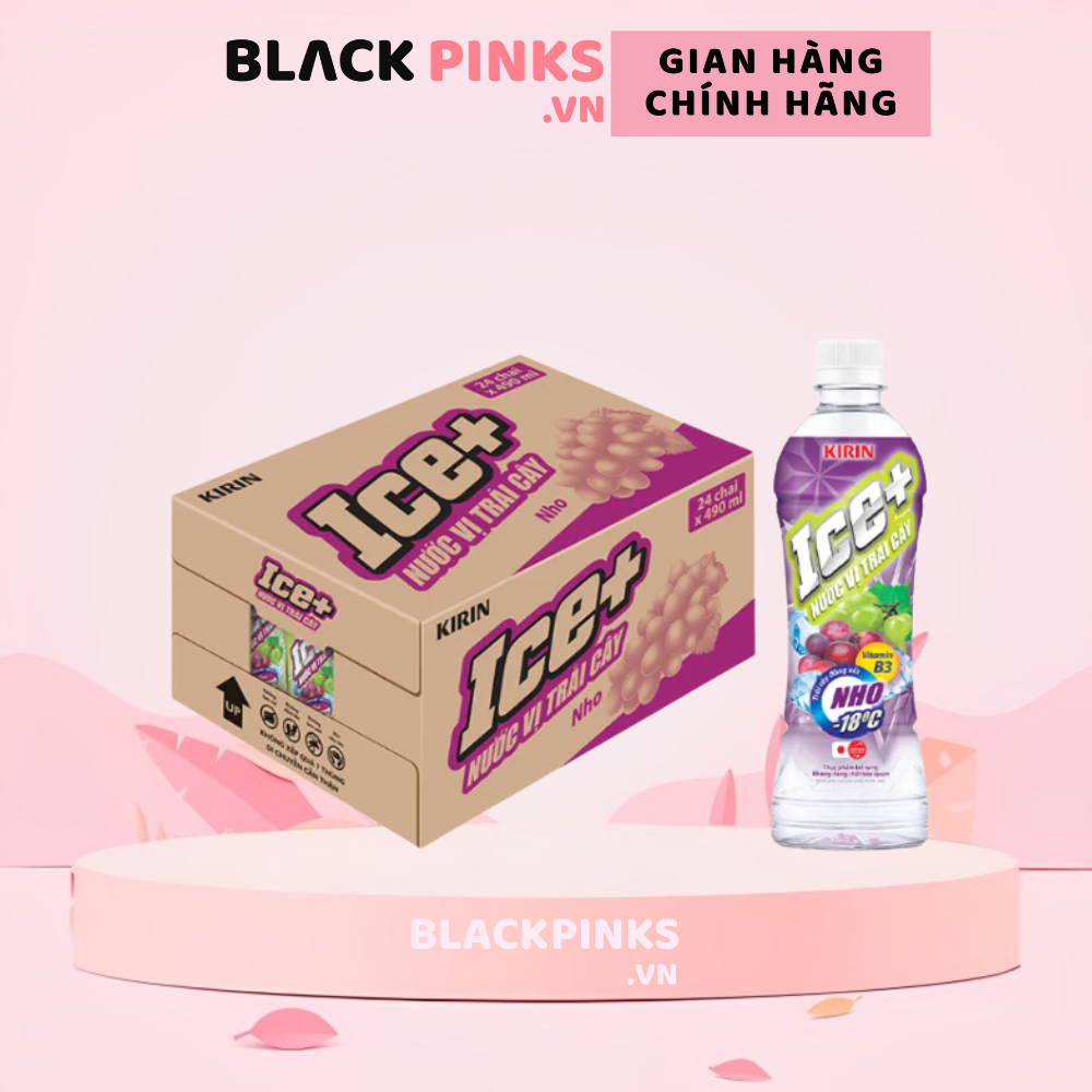 Thùng 24 chai nước trái cây Kirin Ice vị nho 490ml | Shopee Việt Nam