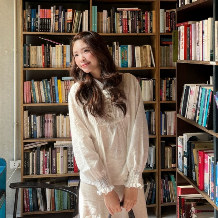 Rustic Bloom - Áo Cổ Trụ Baby Doll 𝐁𝐋𝐀𝐍𝐂𝐀 Hoạ Tiết Bông Hoa BC25.020 ...