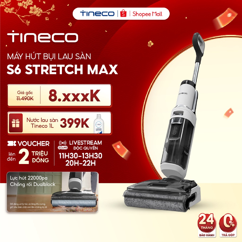 [HannahOlala] Máy hút bụi lau nhà Tineco Floor One S6 Stretch Max/ S6 ...