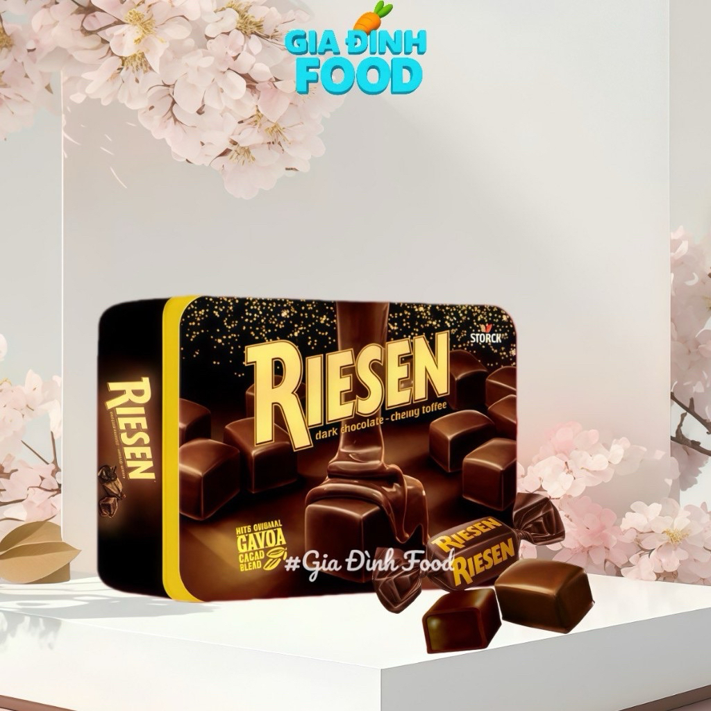 KẸO Socola Riesen Storck đen nhân mềm Chewy Toffee -Hộp 210g | Shopee ...