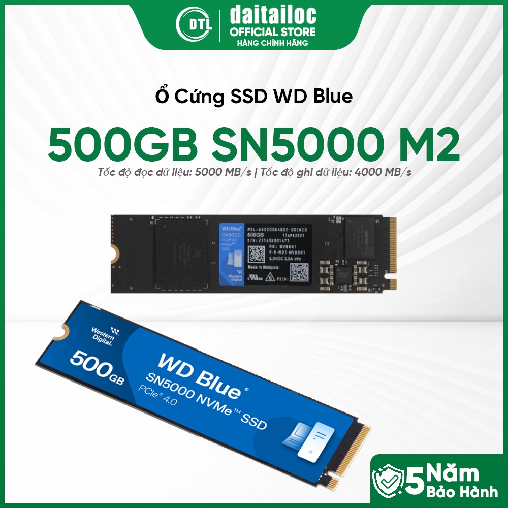 Ổ cứng SSD Western Digital WD Blue 500GB SN5000 NVME M2 PICE Gen 4x4 ...