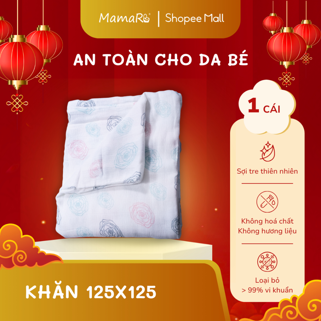 MamaRu - Khăn tắm sợi tre 125x125 - MS311 - 1 khăn | Shopee Việt Nam