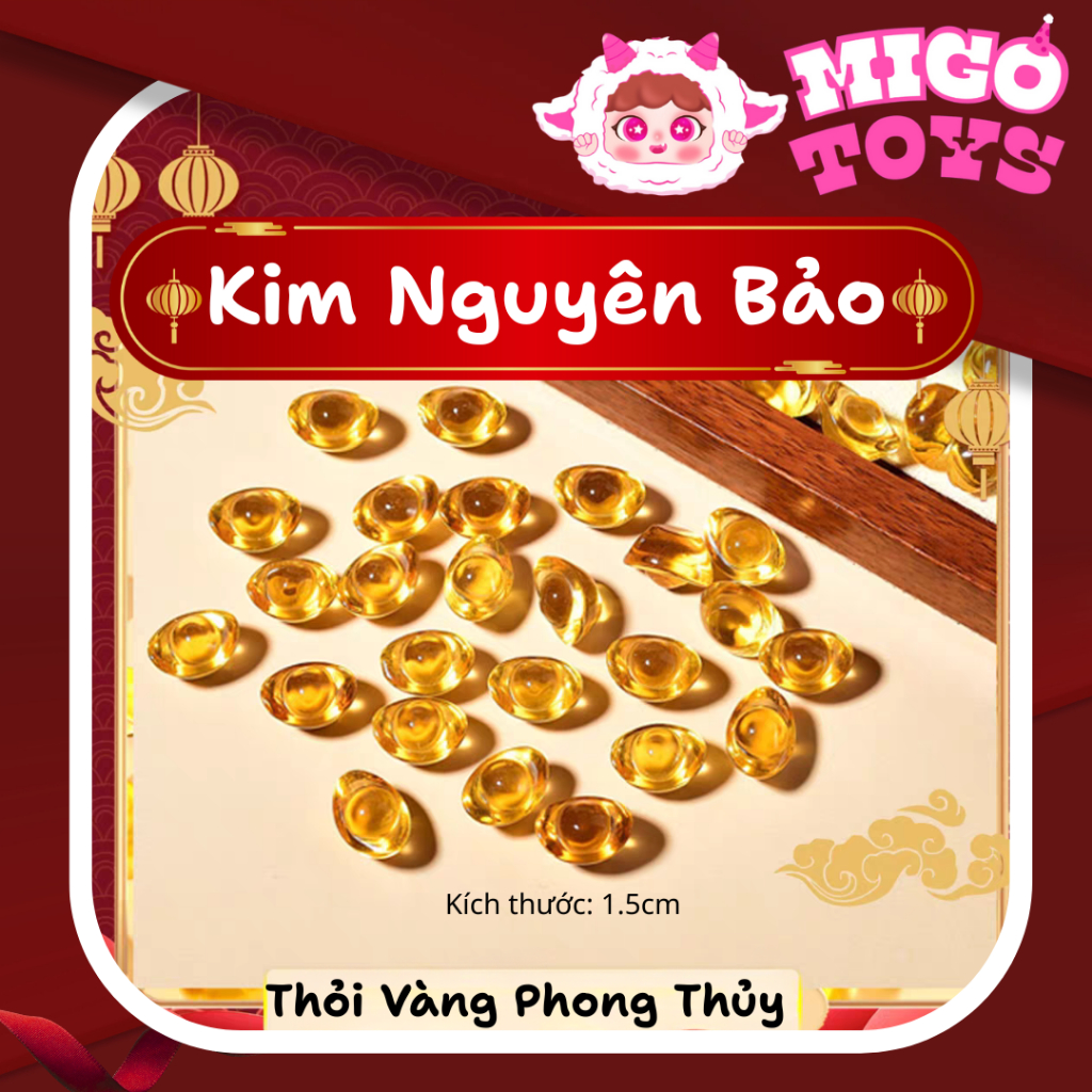 [THỦY TINH LOẠI 1] KIM NGUYÊN BẢO THỎI VÀNG NGÂN LƯỢNG CHIÊU TÀI ...