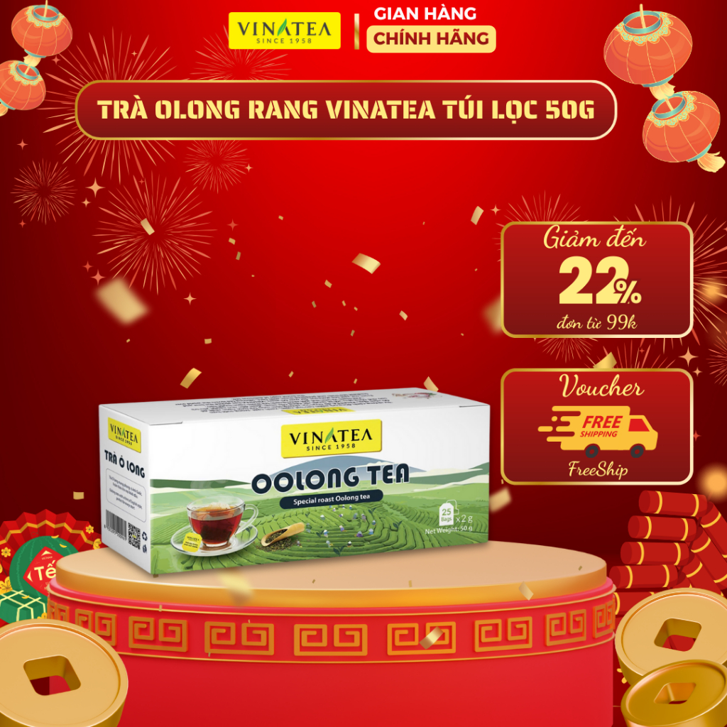 Trà Ô Long Rang Sấy Đặc Biệt Vinatea - Hương Thơm Đặc Trưng - Hộp 50g ...