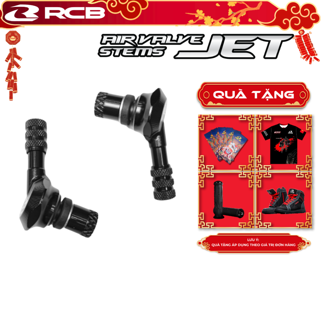 Van Vòi RCB Air Valve Stem Jet – CNC Nhôm 6 – 8mm/10mm – Phù Hợp Mọi ...