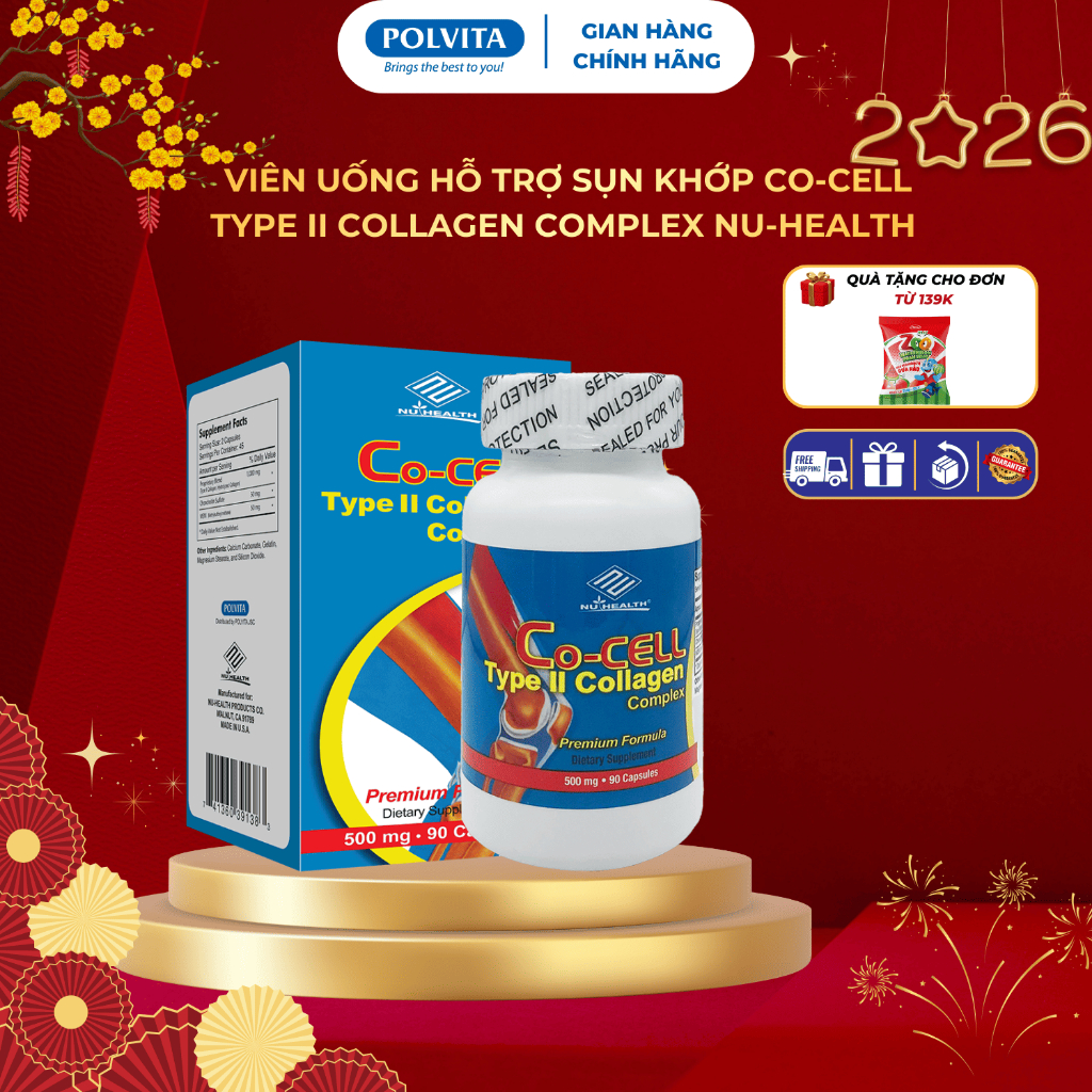 Viên uống hỗ trợ sụn khớp Co-Cell Type II Collagen Complex Nu-Health ...