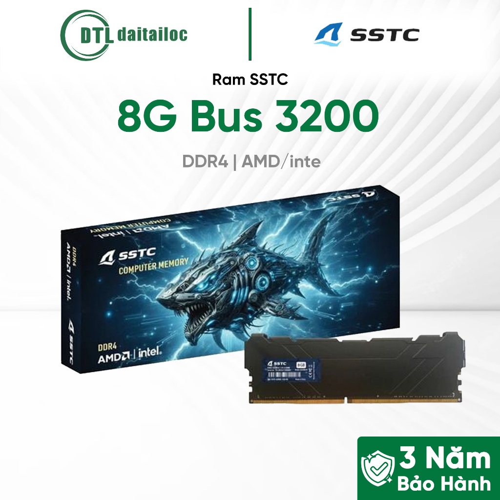 Ram SSTC 8G BUS 3200 TẢN NHIỆT DDR4 AMD/intel | Chính Hãng | Bảo Hành ...