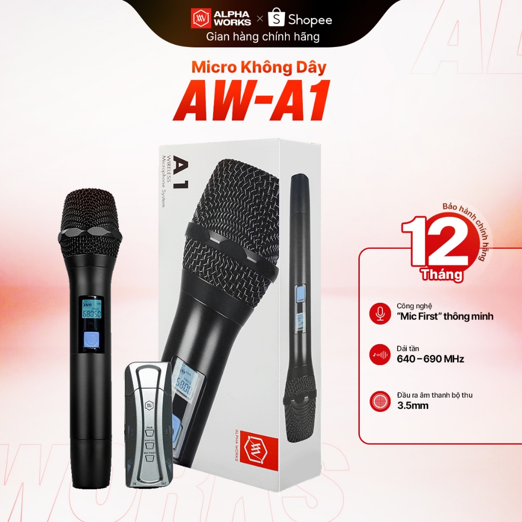 Micro không dây Alpha Works A1 - Thiết Kế Hiện Đại, Âm Thanh Sống Động ...