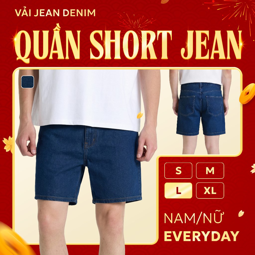 Quần Short Jeans/Jean Denim Unisex Basic - Form Regular - Everyday ...