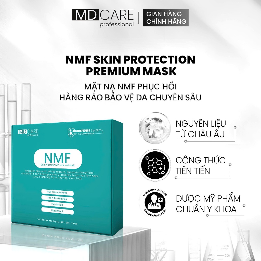 Hộp 10 Miếng Mặt Nạ MD CARE NMF SKIN Protection Premium Mask Cân Bằng ...
