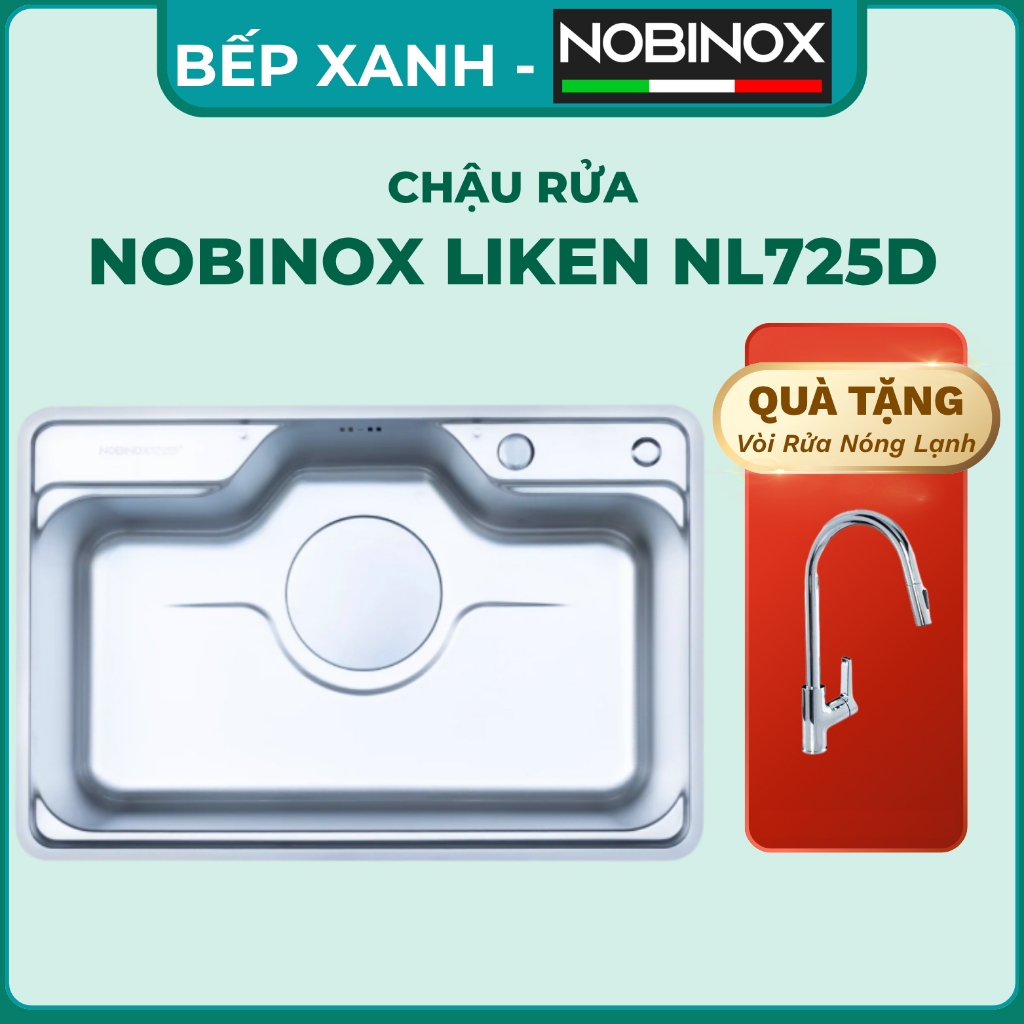 CHẬU RỬA BÁT NOBINOX LIKEN NL725D, Bảo hành 10 năm, NOBINOX LIKEN ...