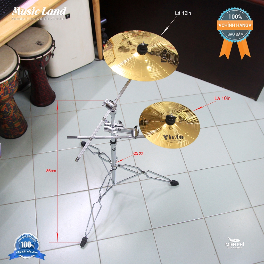 Combo Chân Boom Và Lá Cymbal Chơi Trống Cajon Victo Chính Hãng 10 in ...
