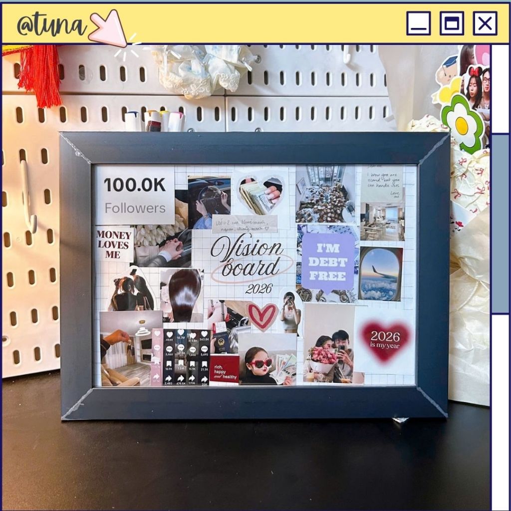 Set Làm Vision Board Manifest Những Điều Tốt Đẹp Năm Mới Bảng Chinh ...