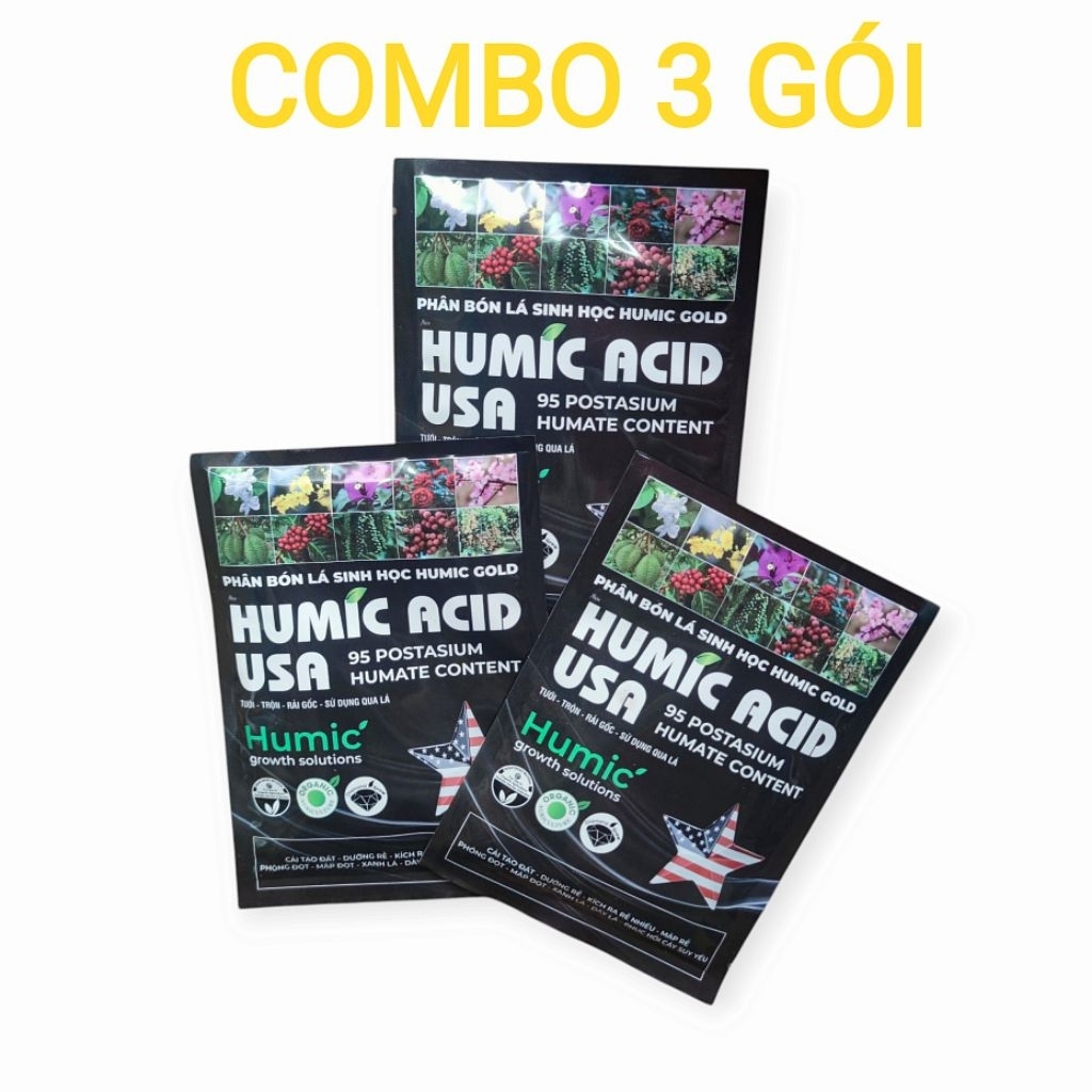 Phân bón hữu cơ Humic Acid USA Sion 50 - gói 100g dạng bột, kích rễ ...