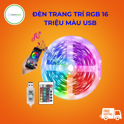 Dây Đèn LED USB Bluetooth DC 5V RGB Dài 10M Trang Trí | Shopee Việt Nam