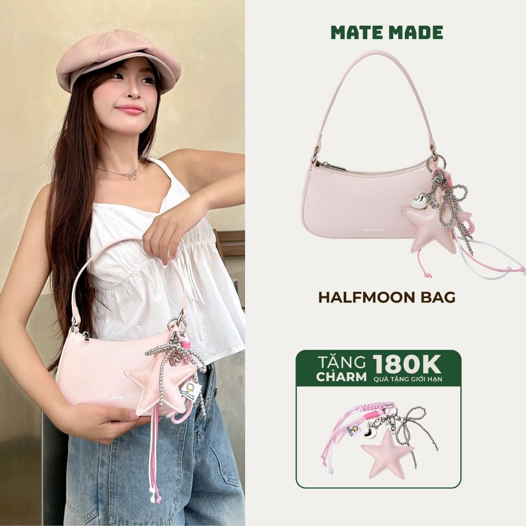 [TẶNG KÈM CHARM] Túi Xách Nữ MATE MADE Half-Moon - Dáng Hobo Năng Động ...