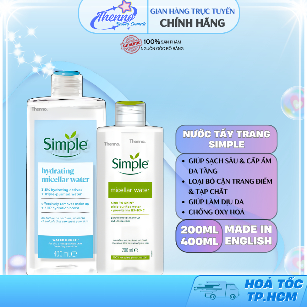 Nước Tẩy Trang Simple Kind To Skin Hydrating Micellar Cleansing Water ...
