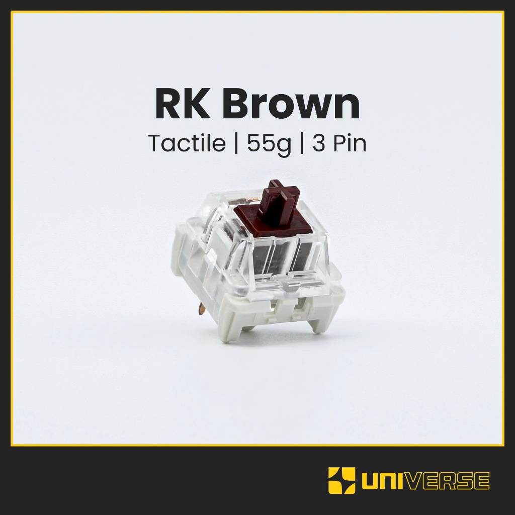 10 Switch Royal Kludge RK Brown 3 Pin Switch Tactile 55g POM Brown ...