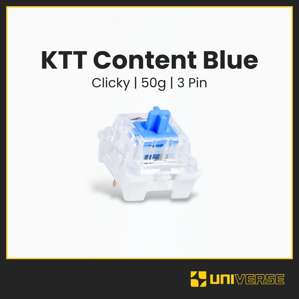 10 Switch KTT Content Blue Switch Clicky 3 Pin 50g Công Tắc Bàn Phím Cơ ...
