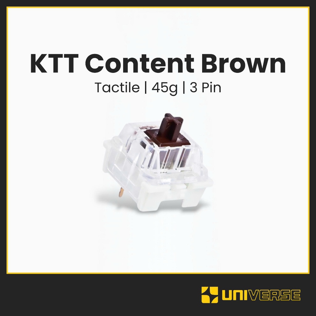 10 Switch KTT Content Brown Switch Tactile 3 Pin 45g Công Tắc Bàn Phím ...