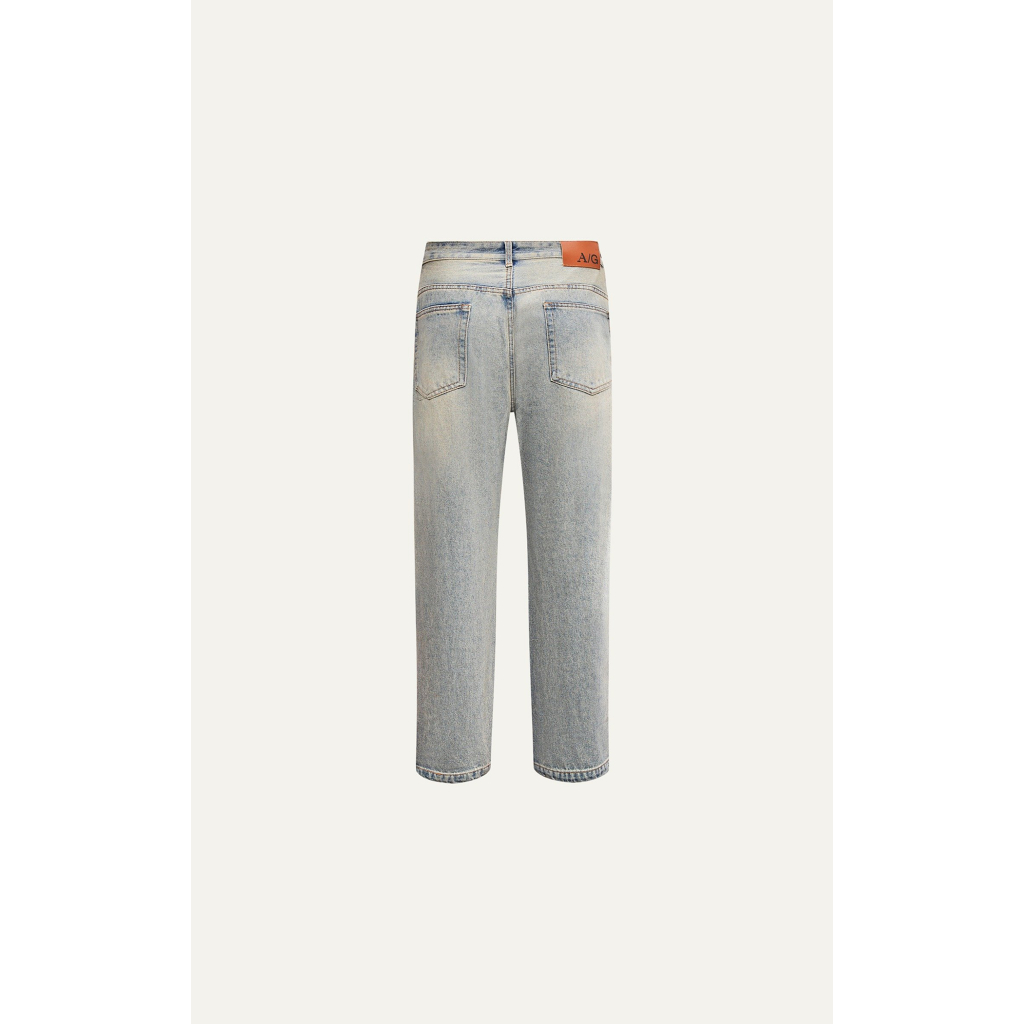 M02 Quần Jeans Americus Gosani Form Xuông Wash Màu Xanh Nhạt | Shopee ...