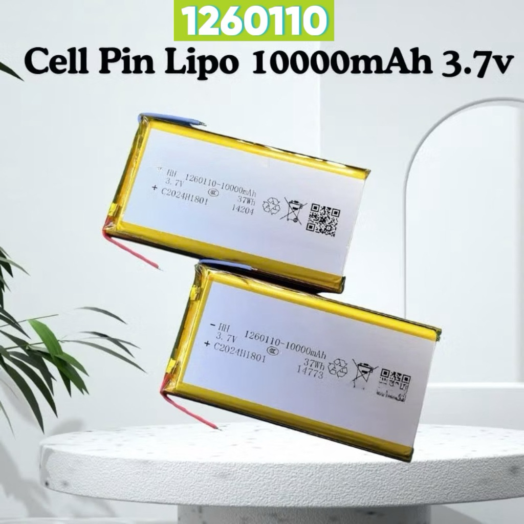 ID90/ Cell Pin Lipo 10000mAh Mới 3.7v Model 1260110 Chuyên Làm Sạc Dự ...