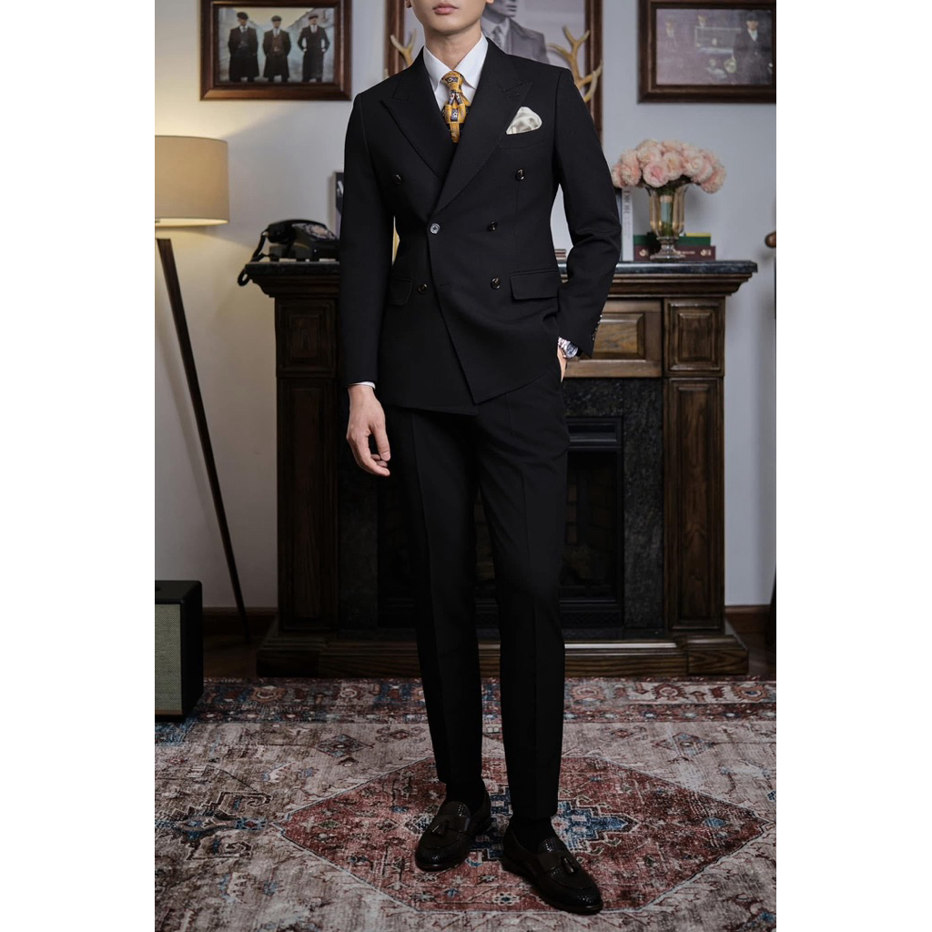 Bộ vest nam 6 khuy full size 45kg - 100kg, áo blazer 3 lớp có độn vai ...