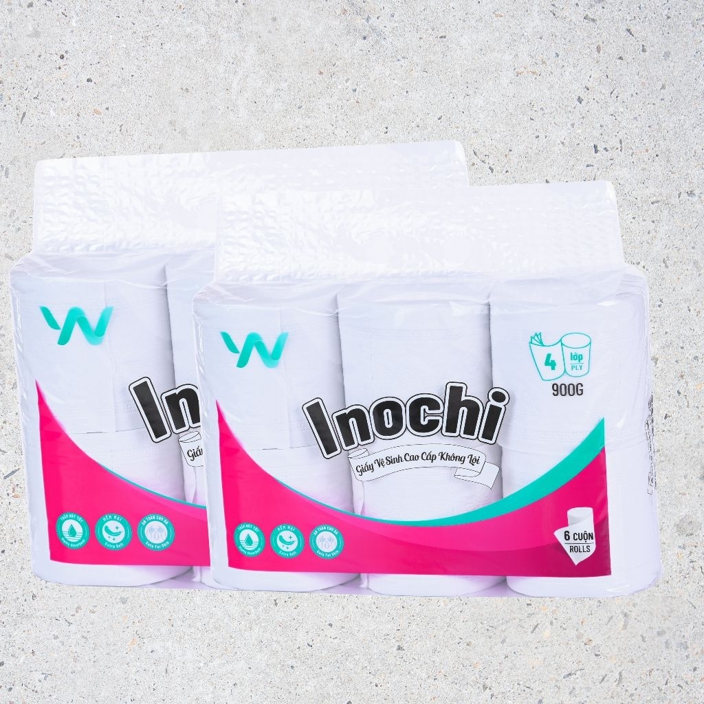 Combo 3 Lốc Giấy Vệ Sinh INOCHI Cao Cấp Không Lõi 4 Lớp (6 Cuộn ...